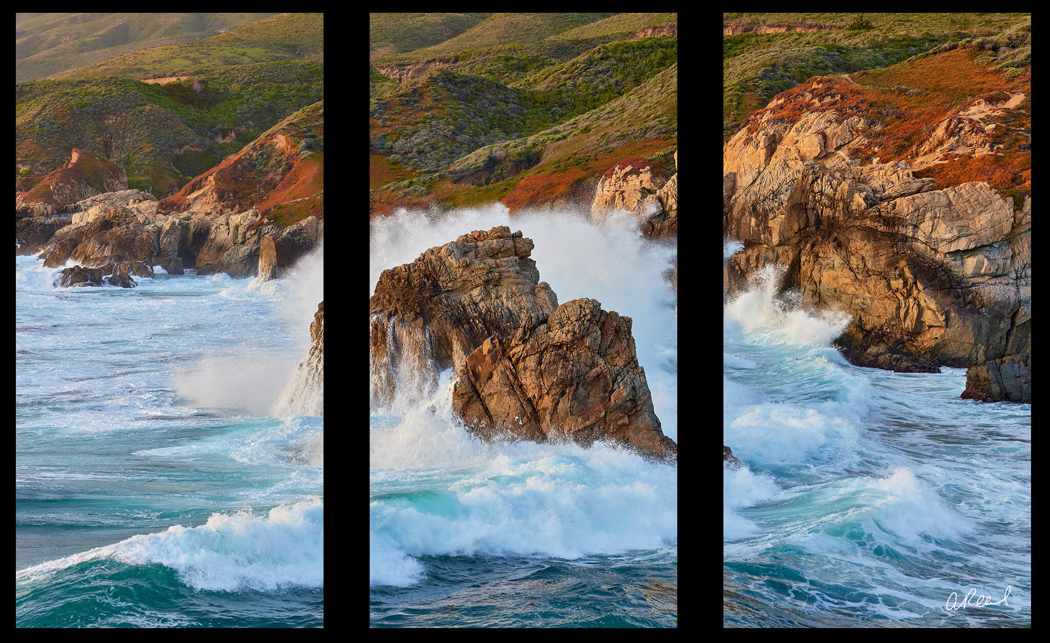 California Love Triptych | Garapata State Park, CA | Fine Art Prints By Aaron Reed