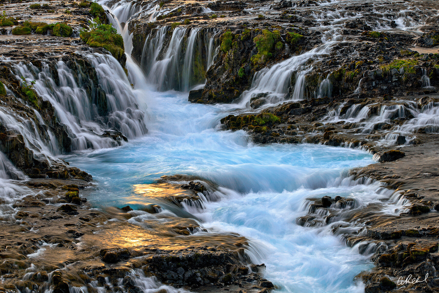 The Fountain Of Blue | Brúarfoss, Iceland | Fine Art Prints By Aaron Reed